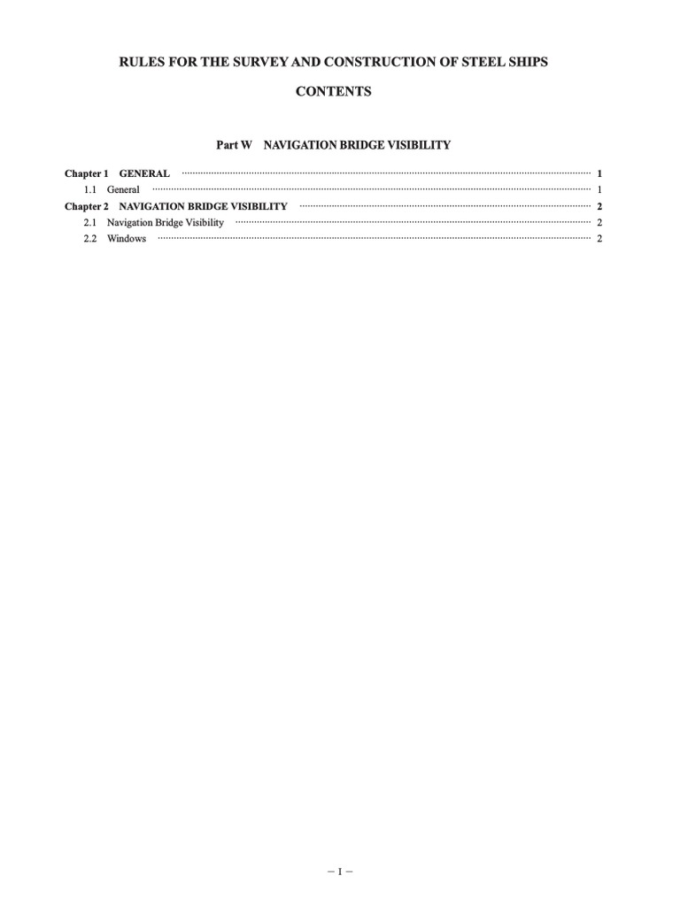 Part W Navigation Bridge Visibility | PDF | Ships | Navigation