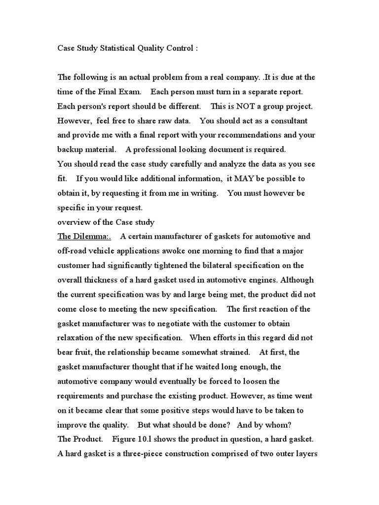 Statistical Quality Control | PDF | Sheet Metal | Specification ...