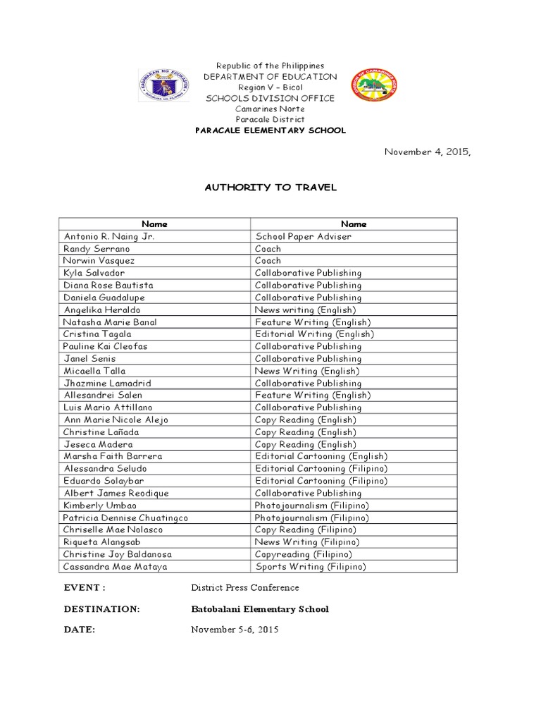 SPG Travel Order | Education Policy | Domestic Policy