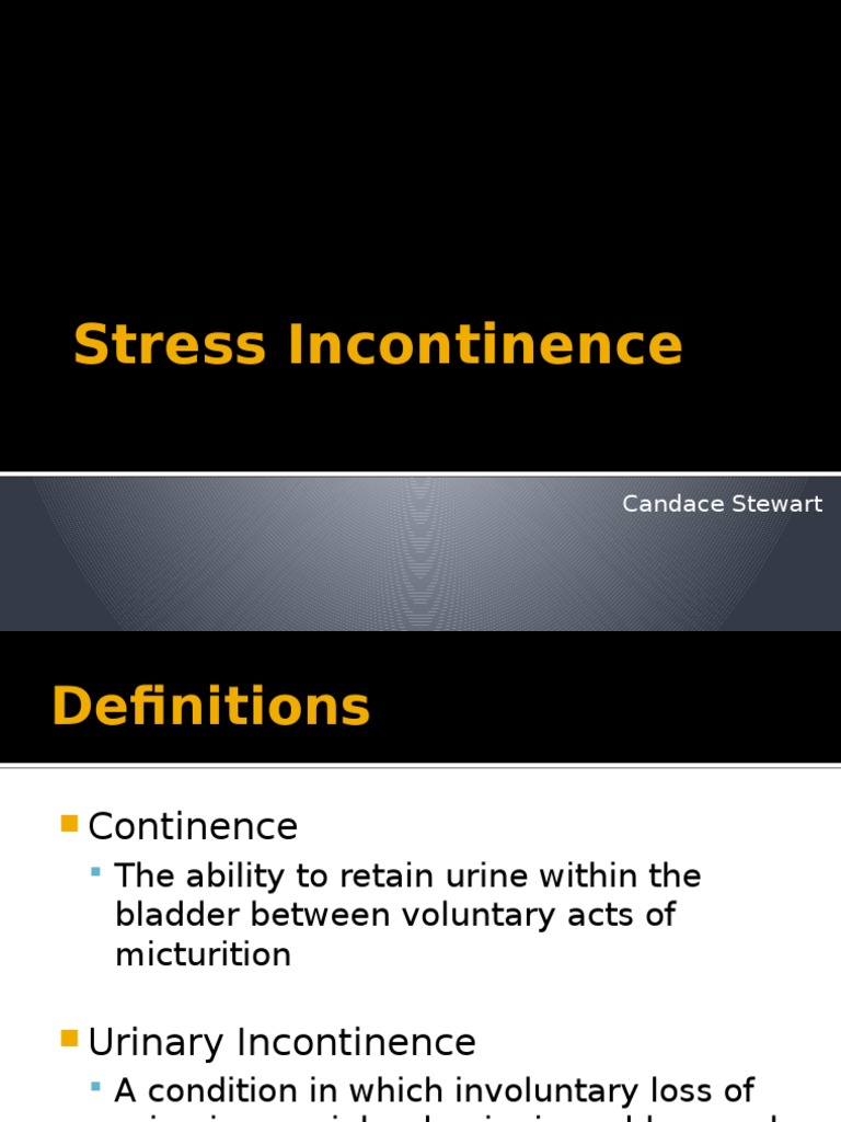 Understanding Genuine Stress Incontinence | PDF | Urinary Incontinence ...