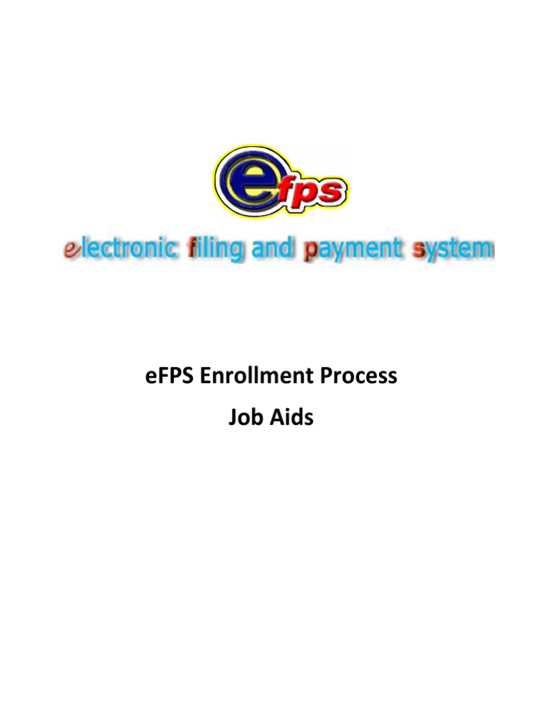 BIR EFPS JobAid For Enrollment | PDF | Authentication | User (Computing)