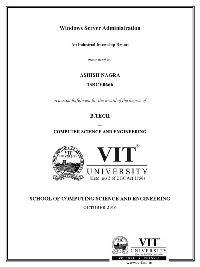 13BCE0666 - Windows Server Administration | PDF