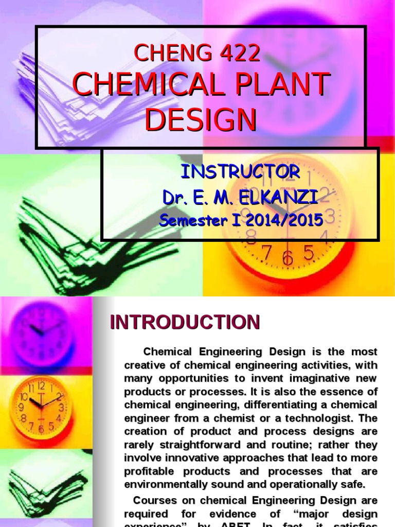 Chemical Engineering design | Design | Chemical Engineering