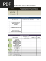 Architectural Space Programming Template | PDF | Architectural Design ...