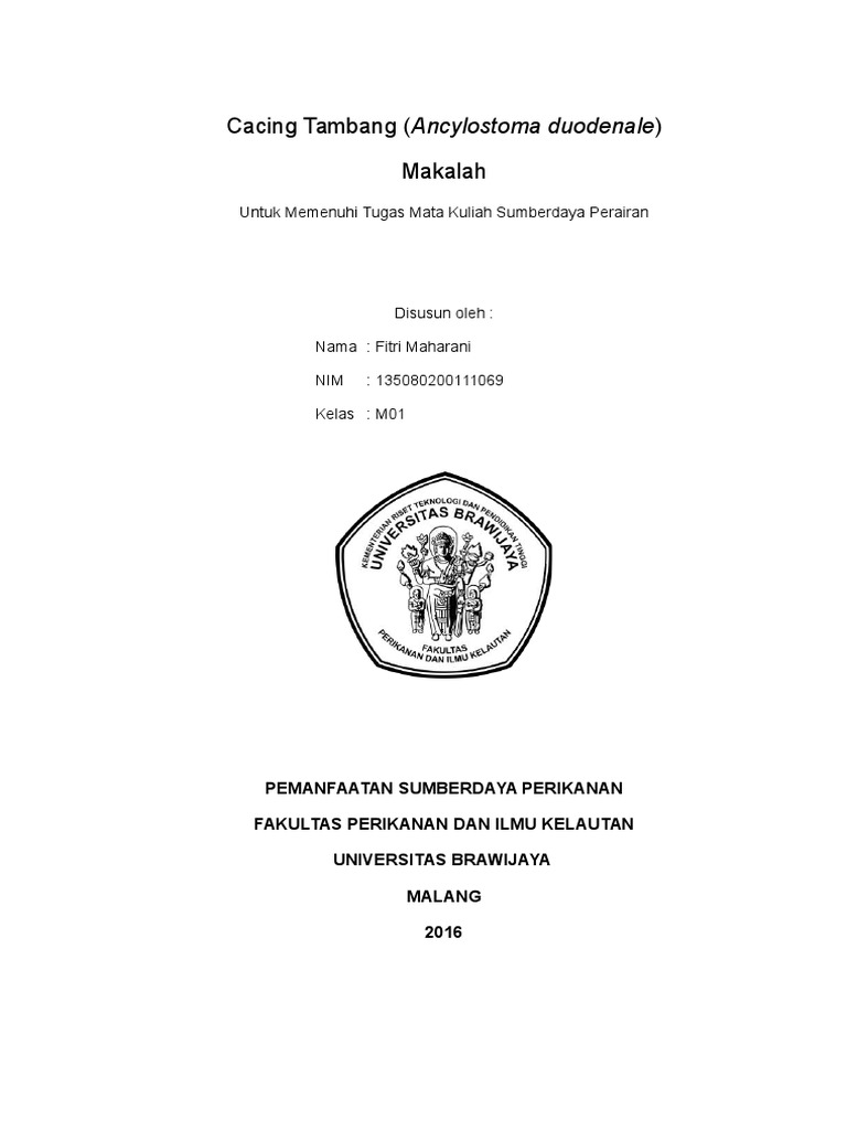 Cacing Tambang | PDF | Sains & Matematika