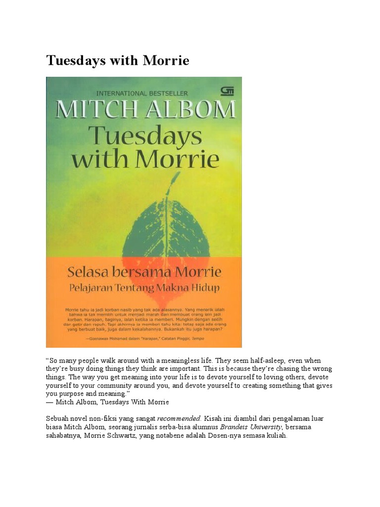 Makna Hidup dalam "Tuesdays with Morrie" | PDF