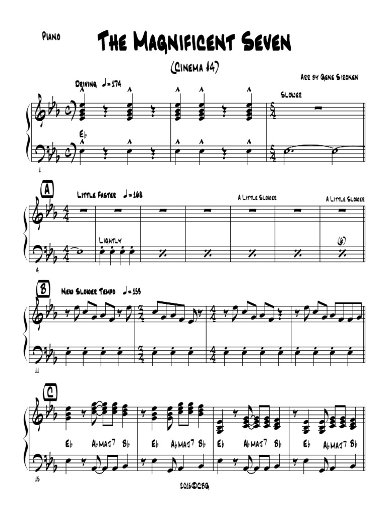 4.magnificent 7 Piano | PDF | Leisure
