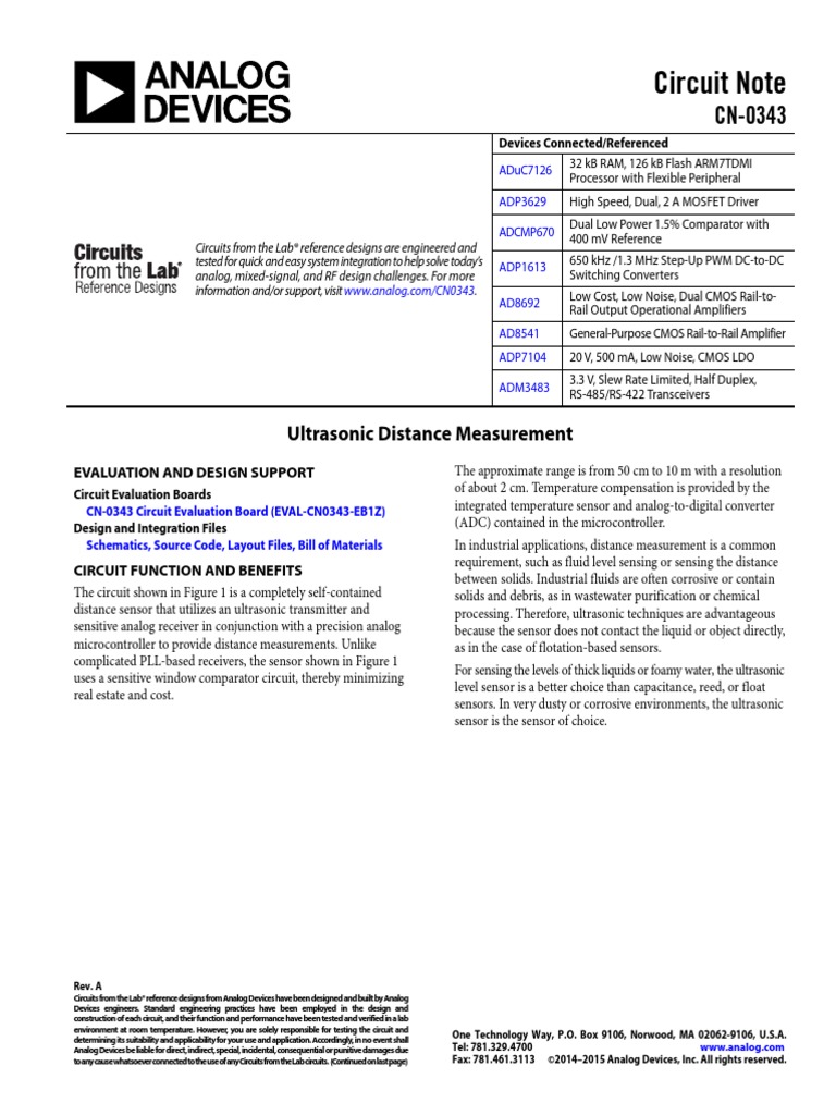 Analog Devices Circuit Note | PDF | Analog To Digital Converter | Amplifier