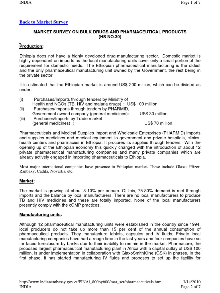 Pharmace Ethiopia | PDF | Glaxo Smith Kline | Pharmaceutical Industry
