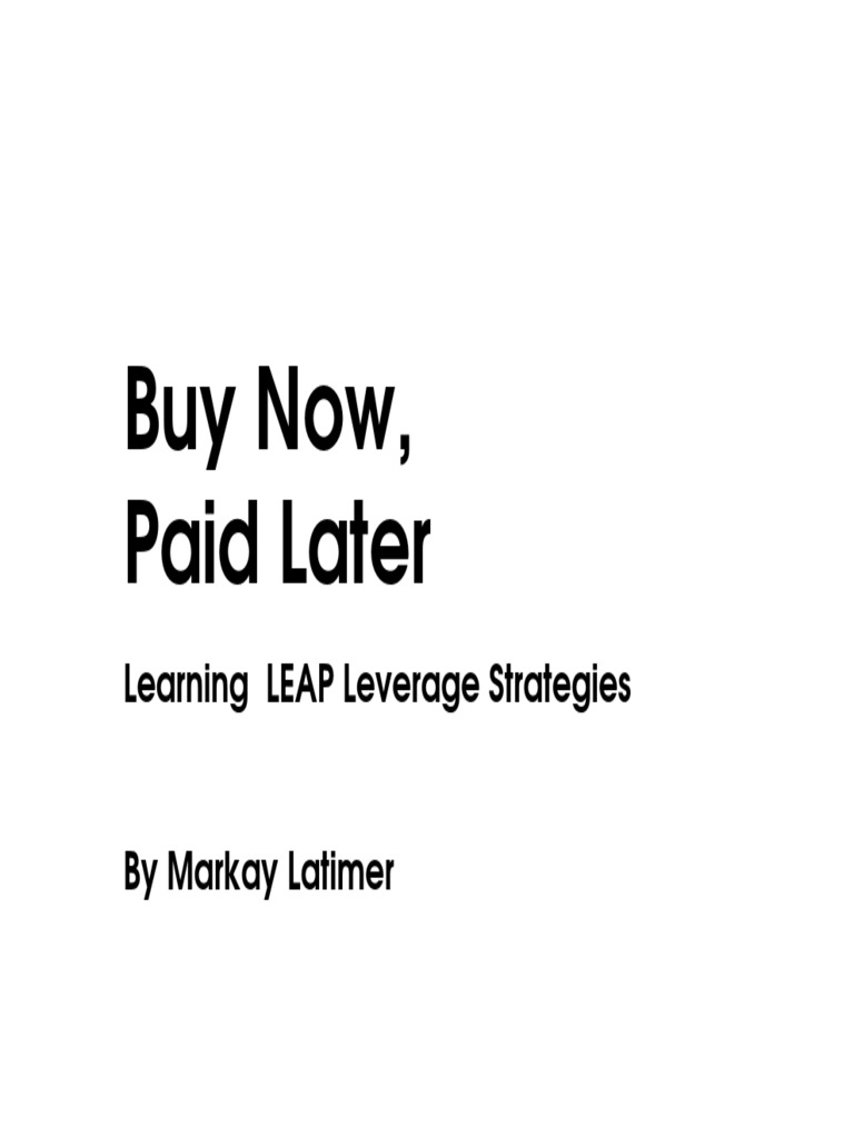 Markay Latimer - Buy Now, Paid Later - Using LEAPS As A Cash Flow Strategy | PDF | Option ...