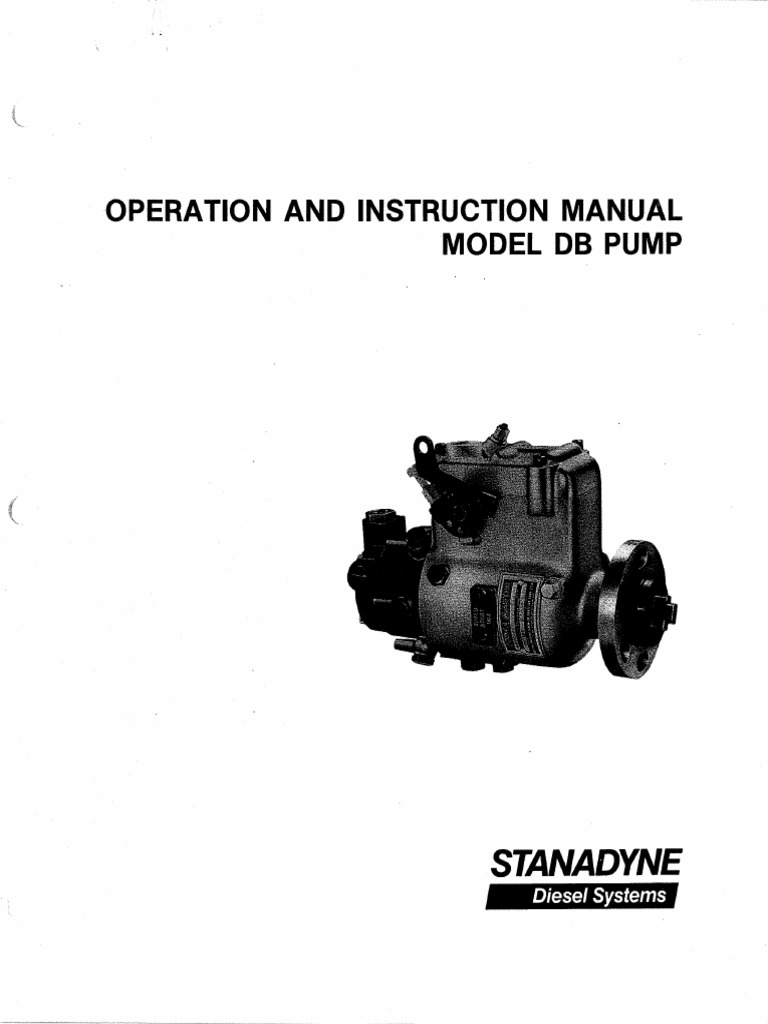 Operation and Instruction Manual Model DB Pump | PDF | Business | Nature