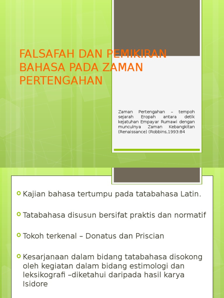 Falsafah Bahasa Zaman Pertengahan | PDF