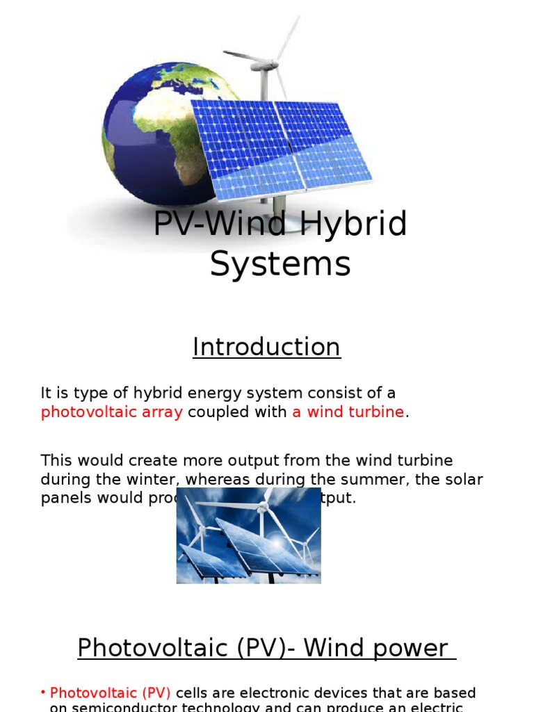 PV-Wind Hybrid Energy Systems Overview | PDF | Photovoltaics ...