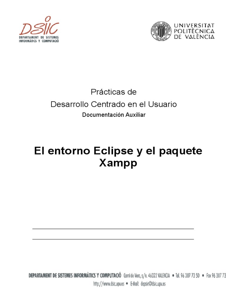 Eclipse y Xampp | PDF | Eclipse (software) | Entorno de desarrollo ...