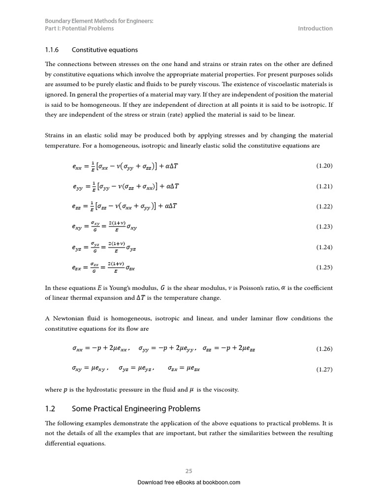 Boundary Element Methods For Engineers Part I 025 Pdf 