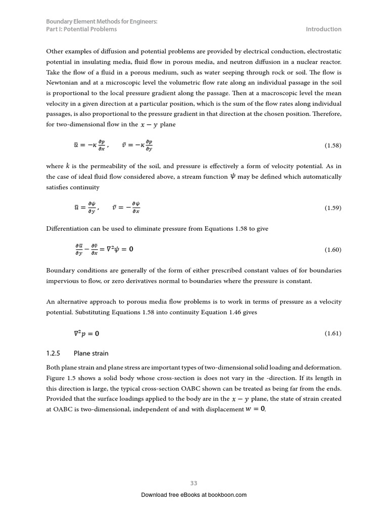 Boundary Element Methods For Engineers Part I 033 Pdf