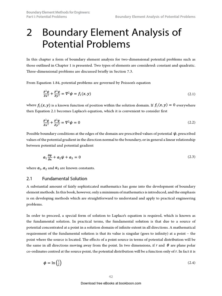 Boundary Element Methods For Engineers - Part I - 042 | PDF | Teaching ...