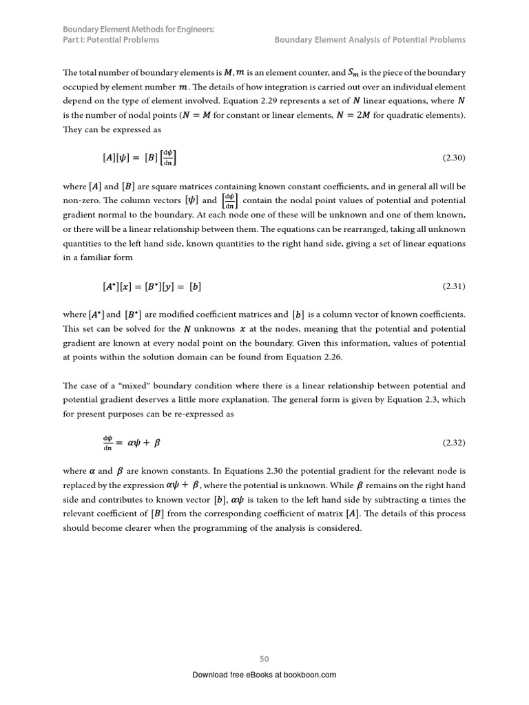 Boundary Element Methods For Engineers - Part I - 050 | PDF | Computers