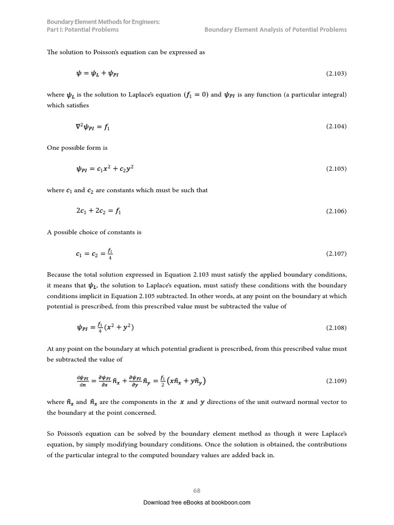 Boundary Element Methods For Engineers: Part I: Potential Problems Boundary Element Analysis of ...