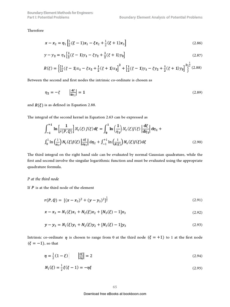 Boundary Element Methods For Engineers - Part I - 065 | PDF
