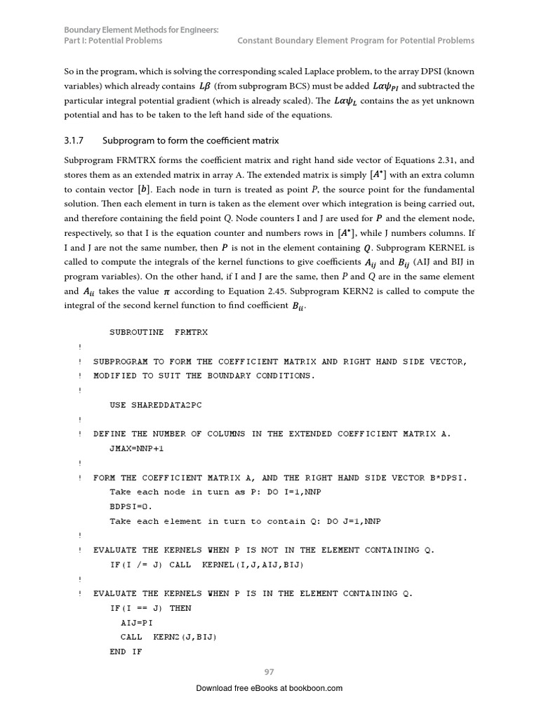Boundary Element Methods For Engineers - Part I - 097 | PDF