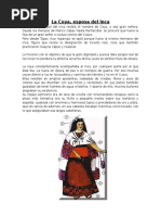 La Primera Historia de Las Reinas Coya Mama Huaco Coya | PDF