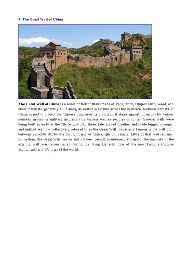 Great Wall of China | PDF