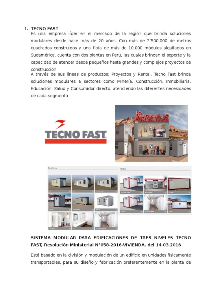 Tecno Fast | PDF | Cemento | Fundación (Ingeniería)