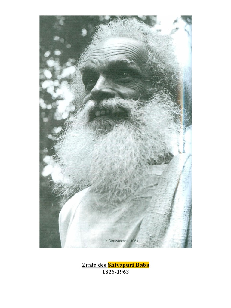 Zitate des Meisters Shivapuri Baba