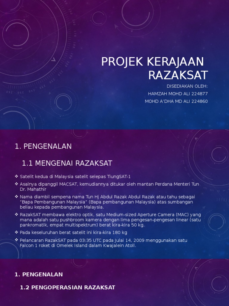 Projek Kerajaan Razaksat | PDF