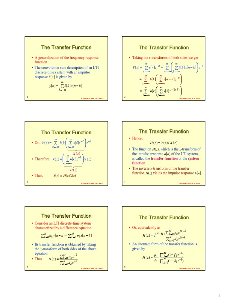 The Transfer Function The Transfer Function | PDF | Systems Theory | Control Theory