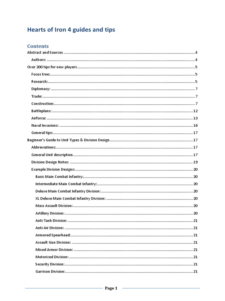 Hoi4 Guides and Tips | PDF