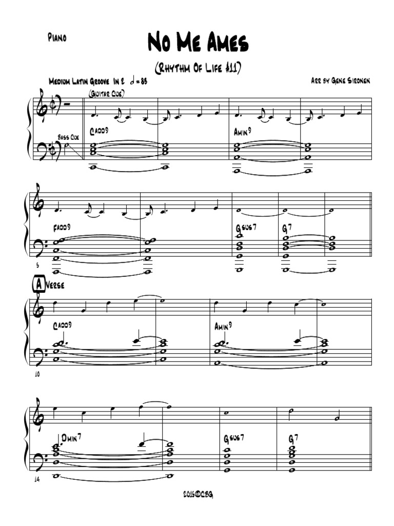 11.no Me Ames-Piano | PDF | Musical Compositions | Musical Forms
