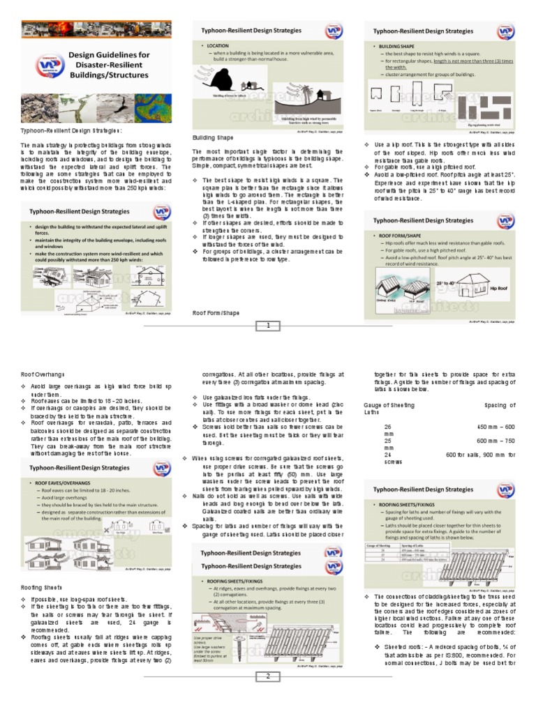Design Guidelines For Disaster-Resilient Building-Structures | PDF ...