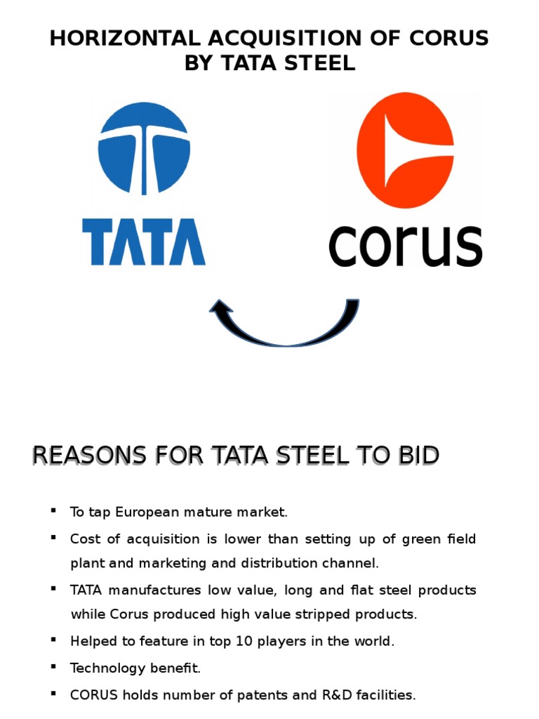 Horizontal Acquisition of Corus by Tata Steel | PDF