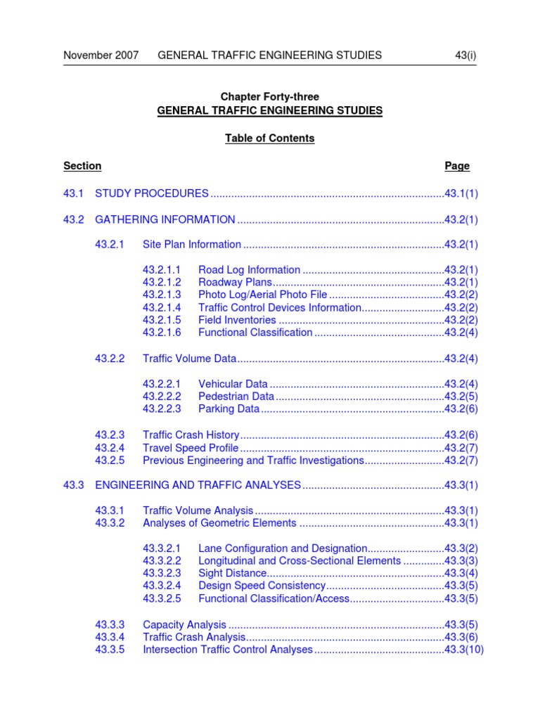 General Traffic Engineering Study Guide | PDF | Traffic | Road ...