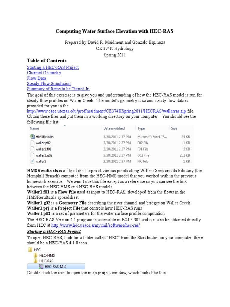 HEC-RAS Main Channel Bank Station | PDF | River | Computer File