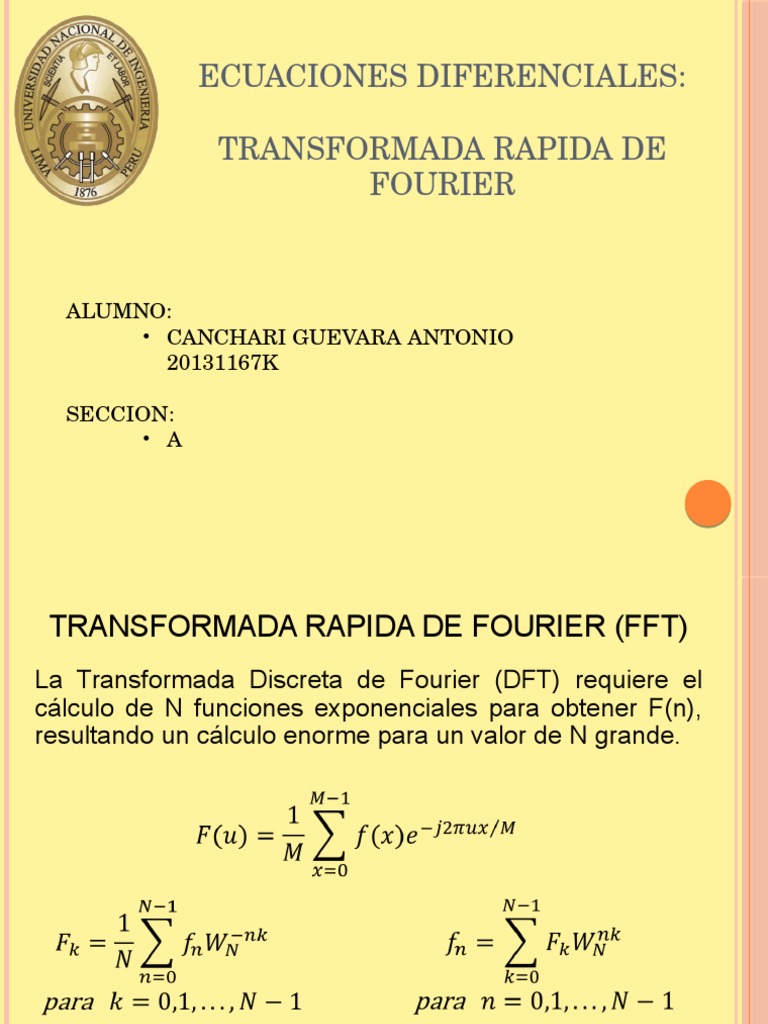 Transformada Rapida de Fourier | PDF | Transformada discreta de Fourier ...