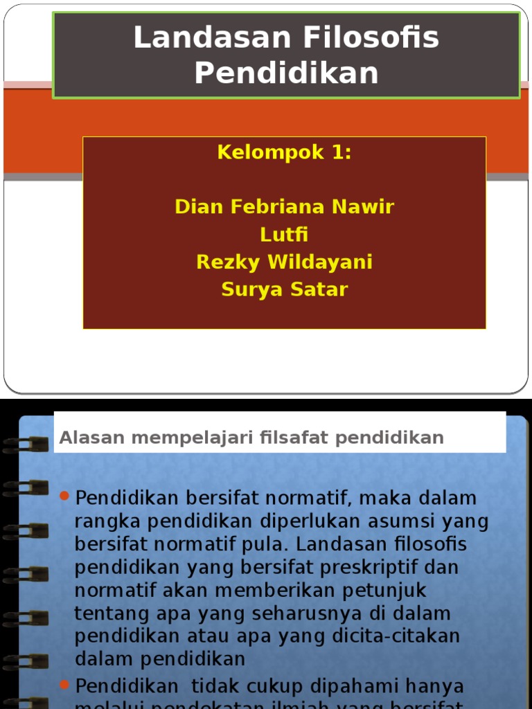 Landasan Filosofis Pendidikan | PDF | Ilmu Sosial | Sains & Matematika