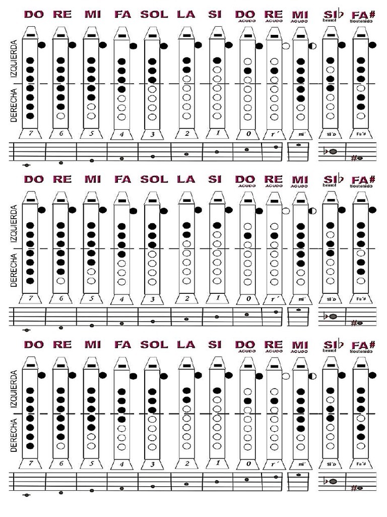 Notas en Flauta | PDF