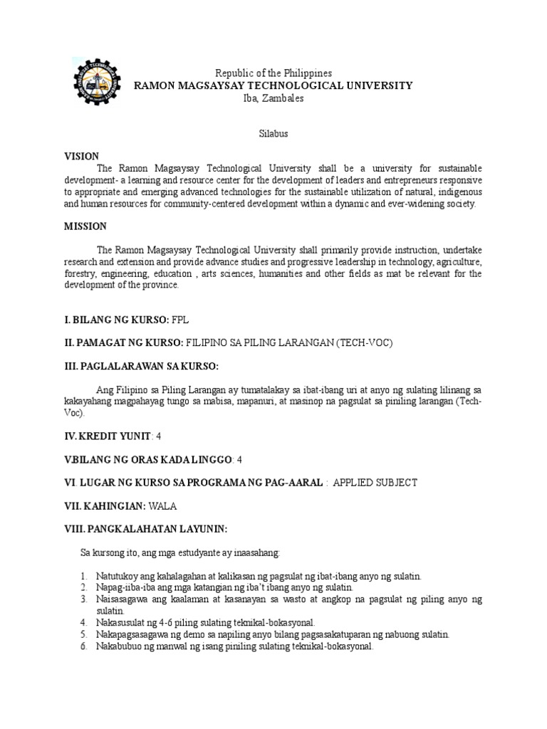 FPL (Tech-Voc) | PDF