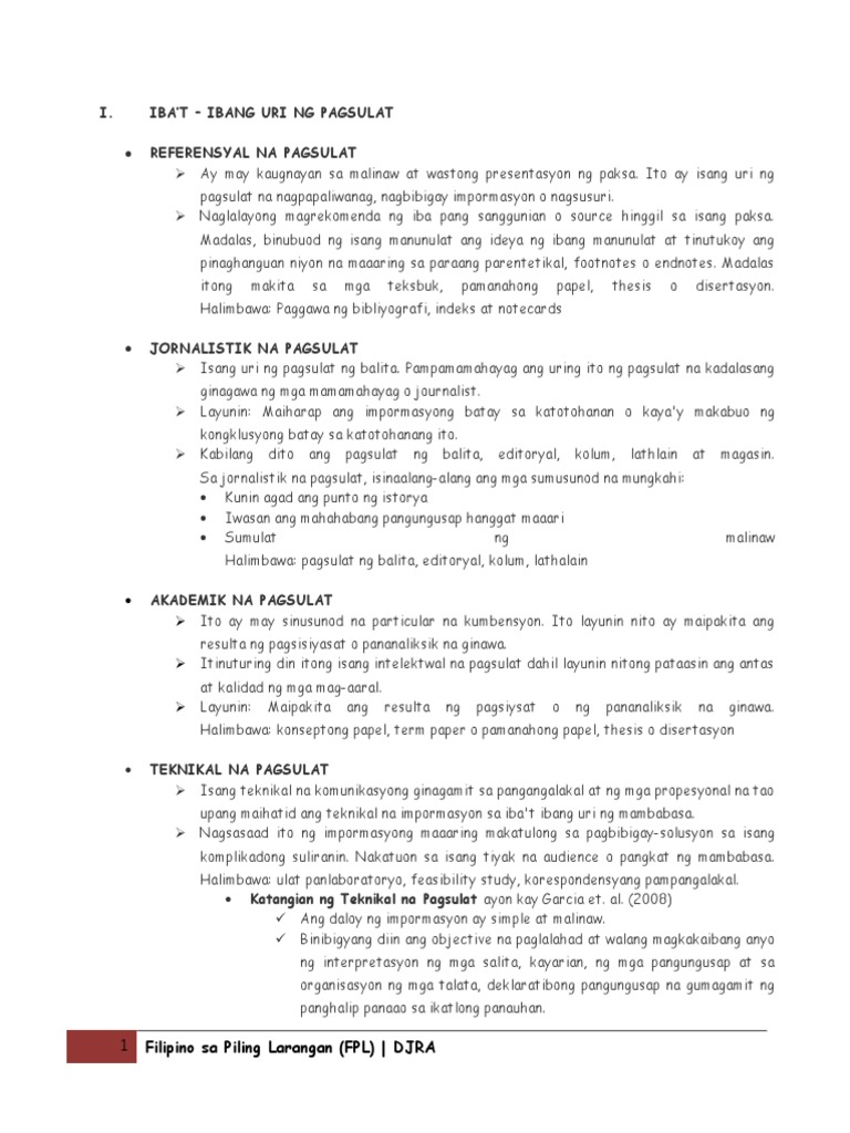 Teknikal Na Pagsulat | PDF