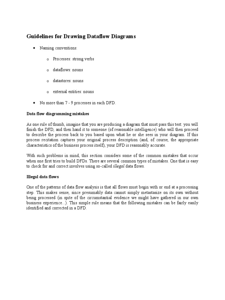 Guidelines For Drawing DFD | Download Free PDF | Cognitive Science ...