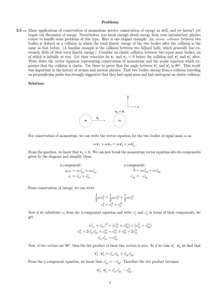 Classical Mechanics CH 3 So LN | PDF | Collision | Momentum