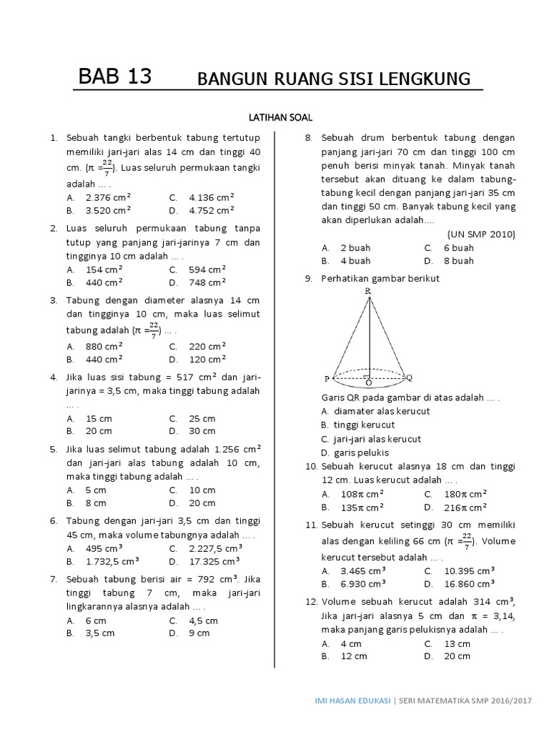 Bangun Ruang Sisi Lengkung | PDF | Griya & Taman