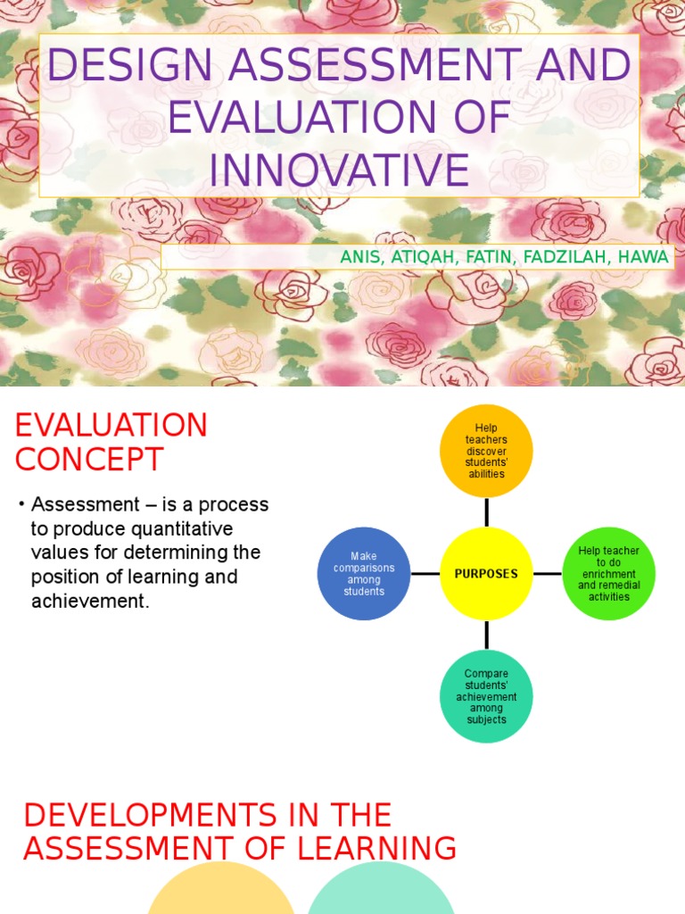 Design Assessment and Evaluation of Innovative | PDF | Educational ...
