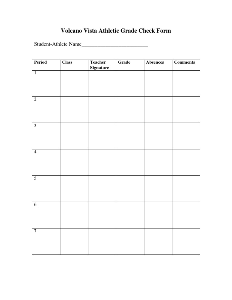 Athletic Grade Check | PDF