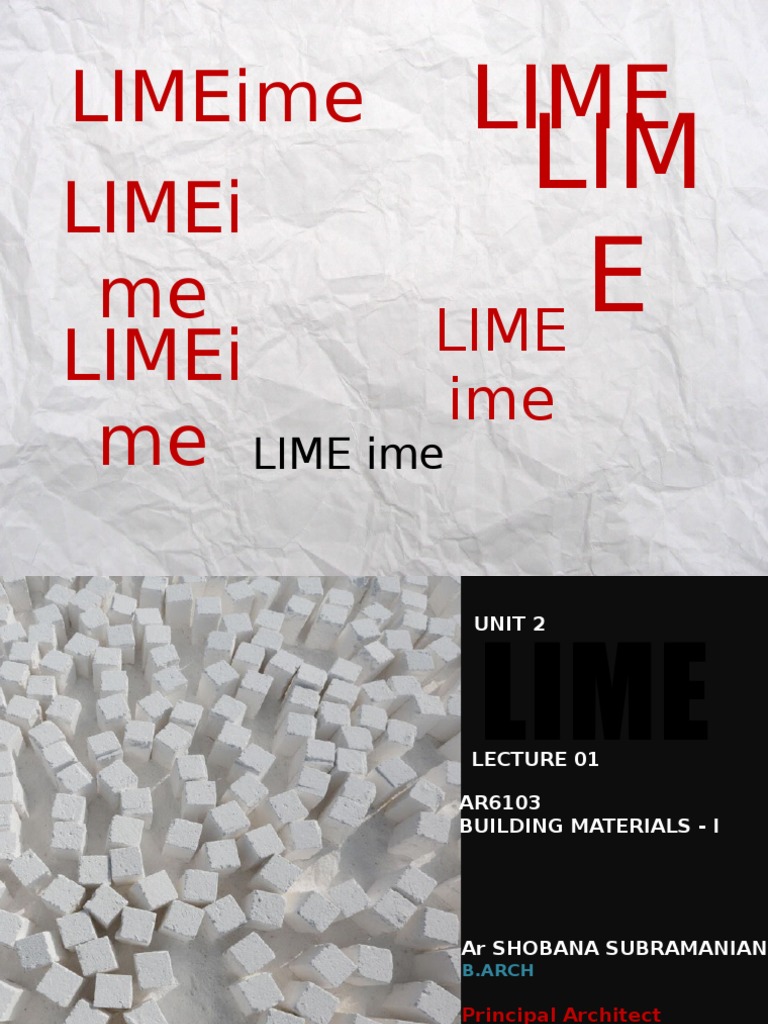 Lime as a Sustainable Building Material | PDF | Lime (Material ...
