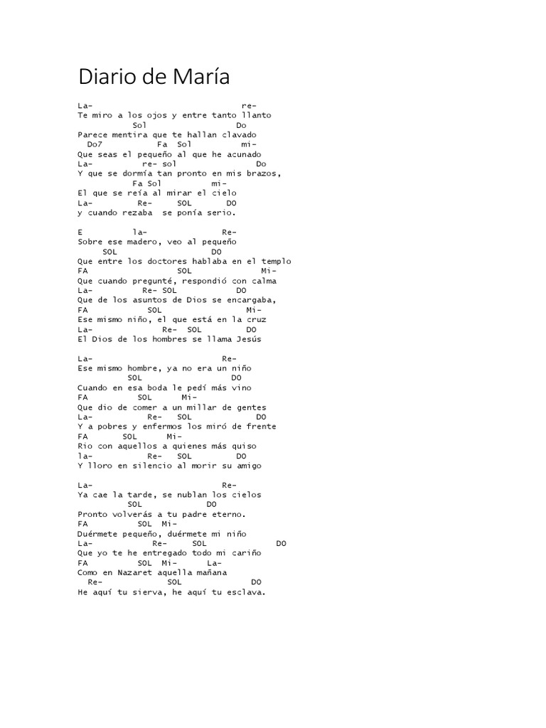 Diario de María-Canción Musica | PDF