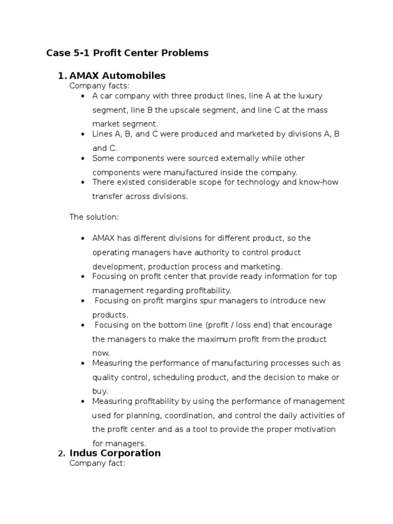 Case 5-1 MCS | PDF | Profit (Accounting) | Marketing
